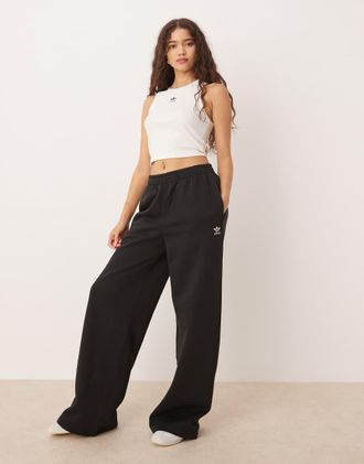 adidas Originals Essentials - Pantalon molletonn&eacute; large - Noir