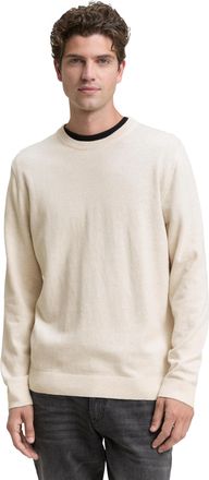 Tom Tailor Herren 1039810 Pullover, 38677-Soft Buttercream Melange, XXL