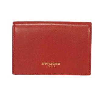 Saint Laurent Pre-owned Business Card Holder Calf Leather Card Case - - Pre-owned - Damen - Rot - ONE SIZE