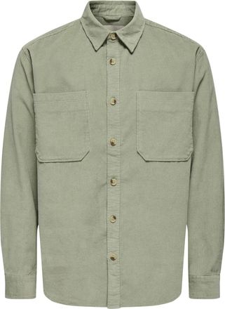 Only & Sons Herren Freizeit Hemd ONSALP - Relaxed Fit XS S M L XL XXL Weiss Grün, Größe:XXL, Farbe:Seagrass 22024716