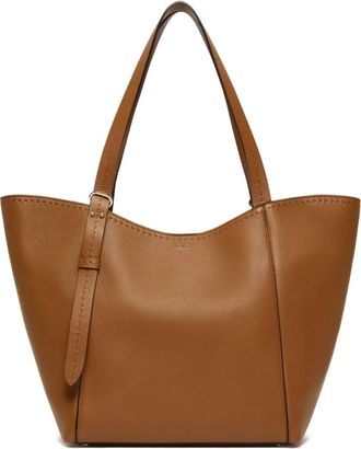Max Mara grand sac à main en cuir - Marron