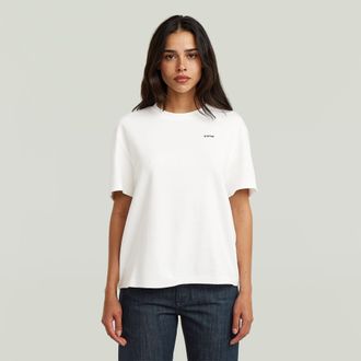 G-Star Logo T-Shirt - Wei&szlig; - Damen