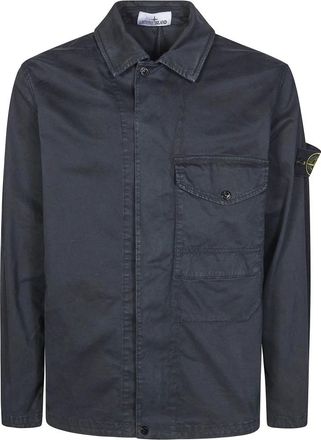 Stone Island Homme, Chemises, Noir, Taille: XL Camicia