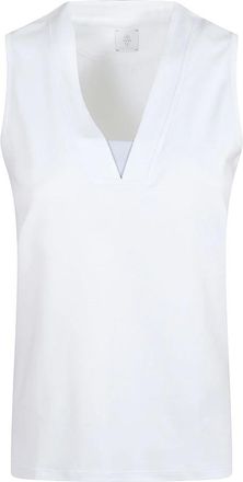 Eleventy Femme, Tops, Blanc, Taille: 42 FR Haut sans Manches