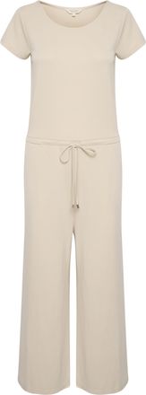 Part Two Part Two Damen Womens Jumpsuit Short Sleeves Wide Legs Cropped Jersey Round Neck Overall, Moonbeam