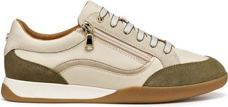 Geox Damen D MARYEMY Sneaker, Beige, 35 EU