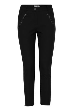 Fransa FRZio Damen Hose Stoffhose Chinohose mit Stretch Tight Fit Mid Waist Cropped, Gr&ouml;&szlig;e:38, Farbe:(NOOS) Black (60096)