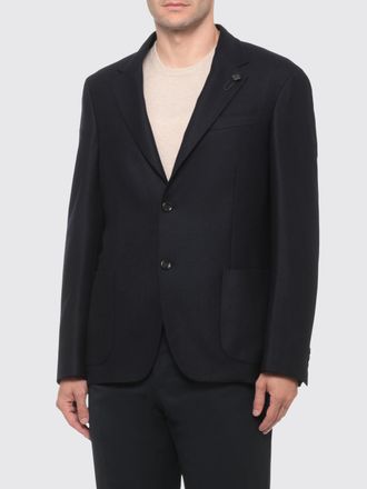 Lardini Einreihiger Blazer aus Schurwolle mit aufgesetzten Taschen