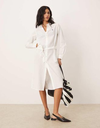 Polo Ralph Lauren Hemdblusenkleid in Wei&szlig;