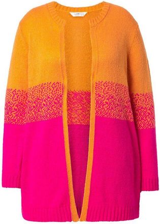 Angel Of Style Strickjacke Strickjacke gerade offene Passform Colorblocking