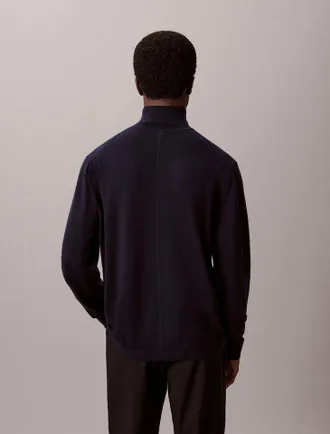 Calvin Klein Stehkragenpullover LS MERINO MOCK NECK SWTR 14GG Mit Rundhalsausschnitt, regular fit