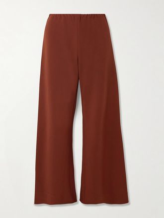 La Ligne Pantalon Large En Crêpe Recyclé Stretch Colby - Rouge