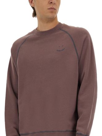 Paul Smith Embroidered Organic Cotton Sweatshirt - Purple