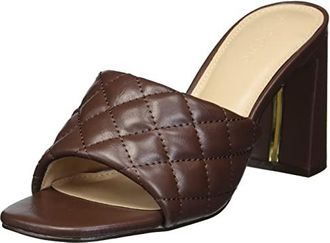 The Drop Pattie Mules à haut talon bloc pour Femme, Quilted Chocolate, 38 EU