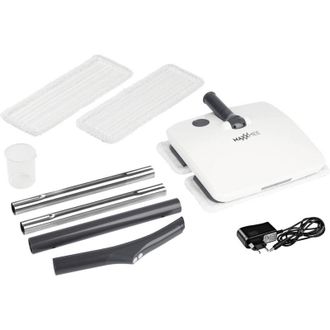 MAXXMEE Maxxmee 00469 Akku-Vibrationsmopp Bodenwischer Wei&szlig;, Grau 1 St