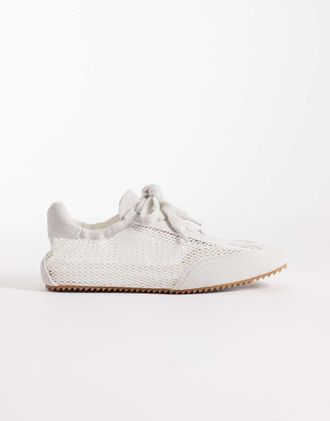 Arket Baskets plates en tulle &agrave; bords en daim v&eacute;ritable - Blanc