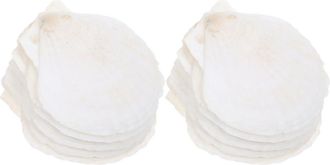 DOITOOL 35 St&uuml;ck Teiliges Wei&szlig;e Jakobsmuscheln Nat&uuml;rliche Muscheln zum Basteln und Dekorieren Vielseitige Deko f&uuml;r Strandpartys DIY Kunstprojekte K&uuml;stenstil W