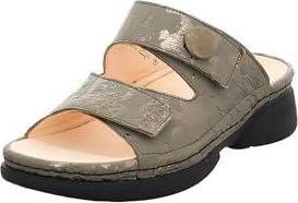 Think Damen CAMBIO chromfrei gegerbte nachhaltige Pantolette, Olive/Kombi 7010