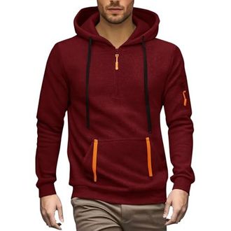 Generic Lightweigh Sweat à capuche uni pour homme 2026 Printemps 2026 Sweatshirts décontractés à fermeture éclair intégrale à manches longues Sweat de sport p