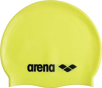 Arena Arena Klassische Unisex-Badekappe aus weichem Silikon für Damen und Herren, intensives Training und Rennen, bequem, rutschfest, Langhaar, Hellgelb