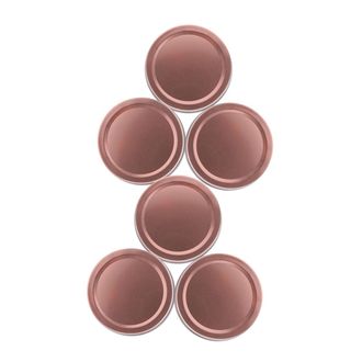 Pretyzoom 6 St&uuml;ck Einmachdeckel Wei&szlig;blech Weithalsdeckel Luftdicht Auslaufsicher Wiederverwendbar F&uuml;r Glasgl&auml;ser Marmelade Gem&uuml;se Aufbewahrung Reisetransport