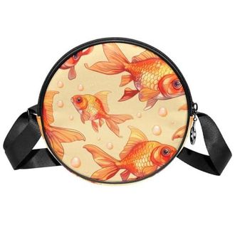 Generic Sac &agrave; bandouli&egrave;re Circle pour femme, petit sac &agrave; bandouli&egrave;re orange avec fermeture &eacute;clair, bretelles r&eacute;glables, sac &agrave; main rond d&eacute;contract&eacute; pour femme