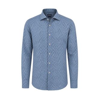 Fedeli Homme, Chemises, Bleu, Taille: XL Disty Style Shirt
