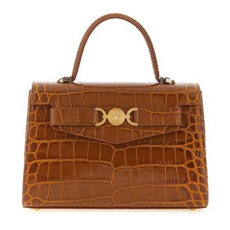 Versace Femme, Sacs, Brun, Taille: ONE Size Medusa 95 Top-Handle Effet Croco