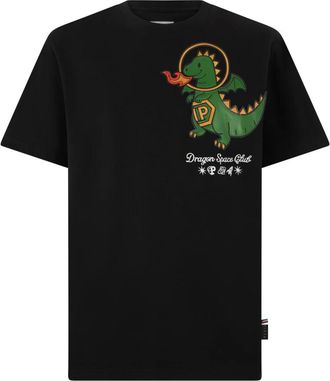 Philipp Plein T-Shirt Rundhalsausschnitt SS Dragon - - Tops - Herren - Schwarzk - L