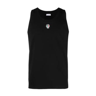 Dolce & Gabbana Herren &auml;rmelloses Top mit DG-Patch - - Tops - Herren - Schwarzk - XL