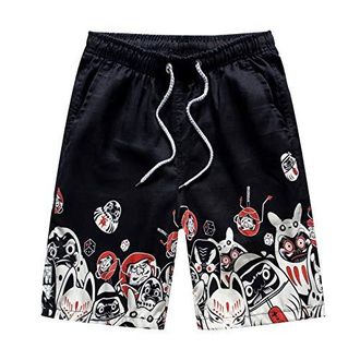 Generico Short de Mer Homme de Surf Bermuda Shorts de Bain dÉté de Sport de Natation Maillots de Piscine Doublure en Maille Grande Taille Shorts Homme avec Poc