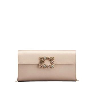 Roger Vivier Blumen Schnalle Umschlagklappe - - Bags - Damen - Rosa - ONE SIZE