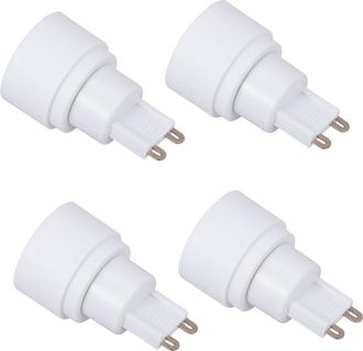 DOITOOL G9 E14 Lampenfassungsadapter Keramikadapter Konverter 4 St&uuml;ck Kompatibel F&uuml;r Tischlampe Deckenleuchte Schraubfassung Hitzebest&auml;ndig 100-230v
