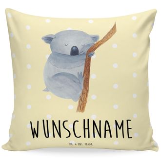 Mr. & Mrs. Panda Kopfkissen Koalab&auml;r - Personalisierte Geschenke, B&auml;r, Traum, Name, Lustige Spr&uuml;che, Kissen, Schlafzimmer, Koala, Bedrucken, Wunschname, schlafen, Pers