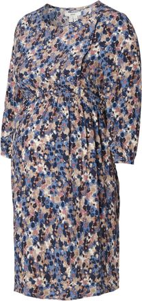 Esprit Damen Dress Woven Nursing 3/4 Sleeve Allover Print Kleid, Blue - 300, 40 EU