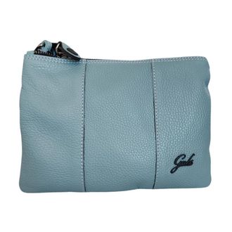 Gabs Schwarze Leder Umh&auml;ngetasche mit Mineralblauem Logo - - Bags - Damen - Blau - ONE SIZE