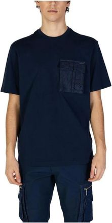 Antony Morato Homme, Tops, Bleu, Taille: XS T-Shirt D&eacute;contract&eacute; &agrave; Poche Manches Courtes