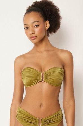 Calzedonia Bandeau-bikini-top Shiny Satin Gelb