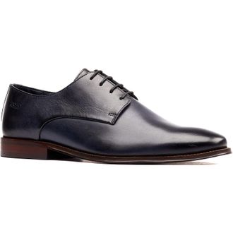 Base London Marley Derby-Lederschuhe f&uuml;r Herren in Marineblau mit Schn&uuml;rung