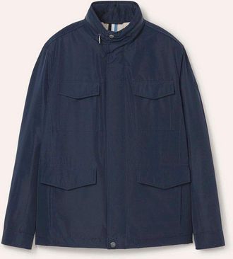 Walbusch Langjacke Herren W&auml;rmende Langjacke mit 9 Taschen Umlegekragen, sportlich, pflegeleicht, w&auml;rmend