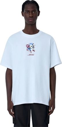 Awake NY Homme, Tops, Blanc, Taille: XL Graphic Motif Cotton T-Shirt