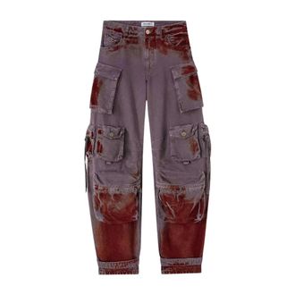The Attico Fern Cargo Jeans - Femme - Jeans - Brun - Taille: W27
