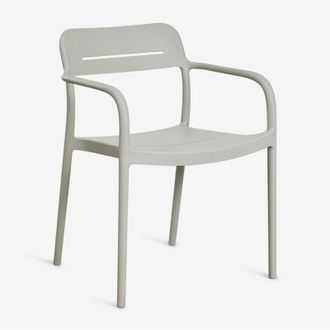 Sklum Chaise de salle &agrave; manger empilable avec accoudoirs en polypropyl&egrave;ne Graneli SKLUM Vert Kaki