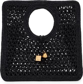 Jacquemus Femme, Sacs, Noir, Taille: ONE Size Bag Le Carr&eacute; Beach