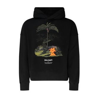 Palm Angels Enzo Graphic Print Hoodie - - Sweatshirts & Hoodies - Herren - Schwarzk - S