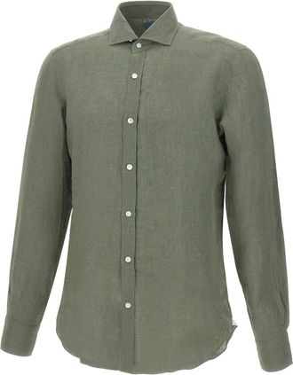 Barba Homme, Chemises, Vert, Taille: S Dandy Life Linen Shirt
