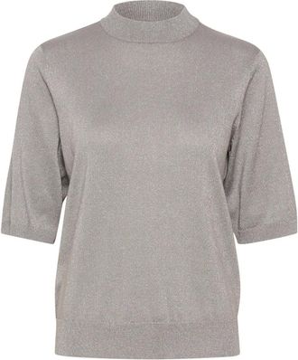 Cream Femme, Tops, Gris, Taille: 36 FR Crshimra Knit Blouse