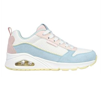 Skechers Uno Stand On Air Sneaker f&uuml;r Damen, Wildleder (Hellblau/Pink)