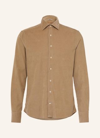 Stenstr&ouml;ms Cordhemd Slimline Fit braun