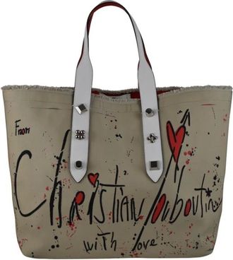 Christian Louboutin Femme, Sacs, Beige, Taille: ONE Size Frangibus Tote
